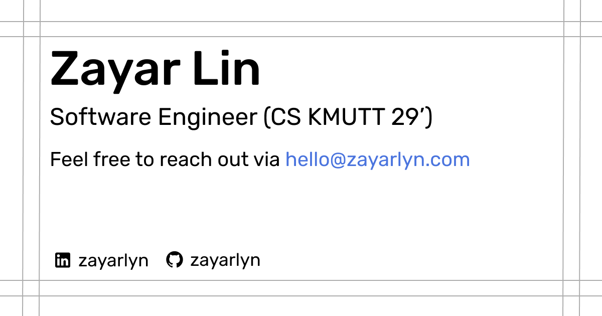 Zayar Lin | The Honored One